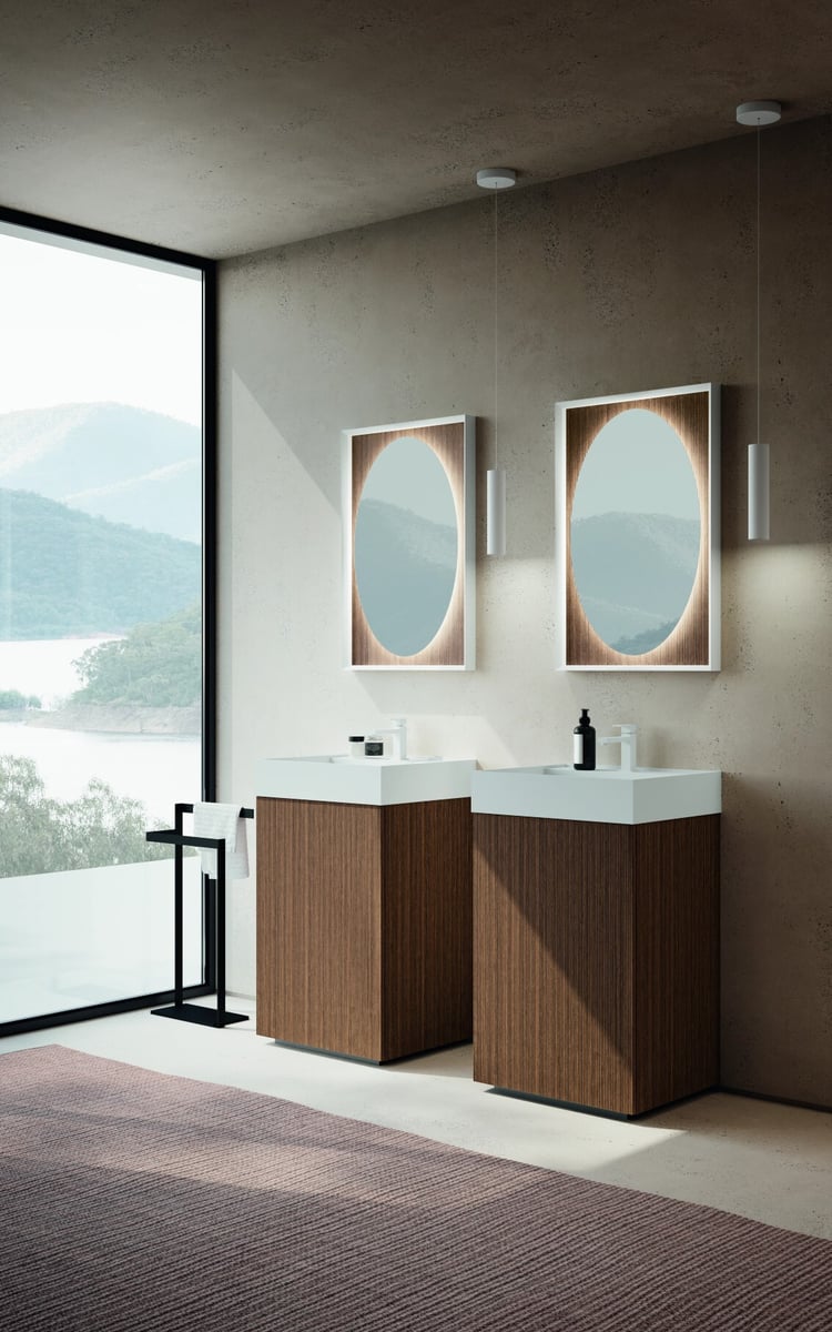 Tiquaranta | Two-Tone Luxury Framed Bathroom Mirror