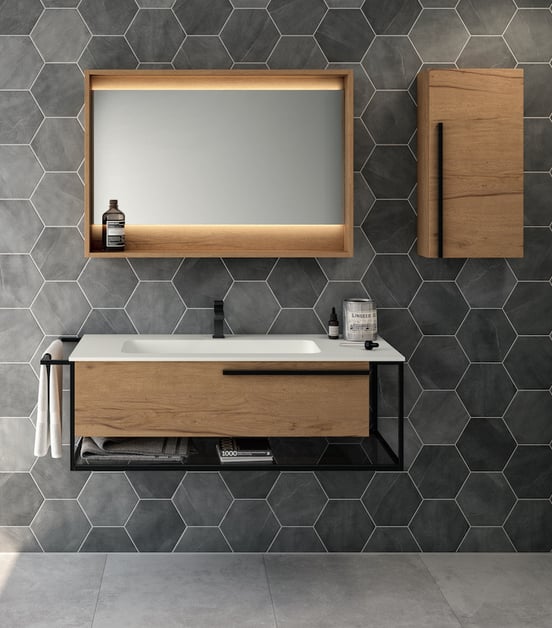 Underground | Metal Frame Bathroom Vanity | Hastings Bath Collection