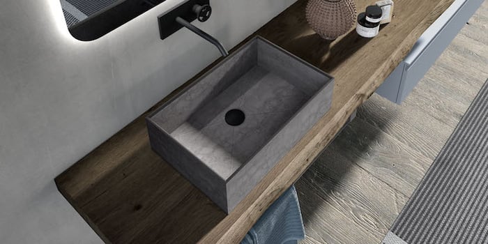 Urban Duplex | Wall Mounted Bathroom Vanity | Hastings Bath Collection