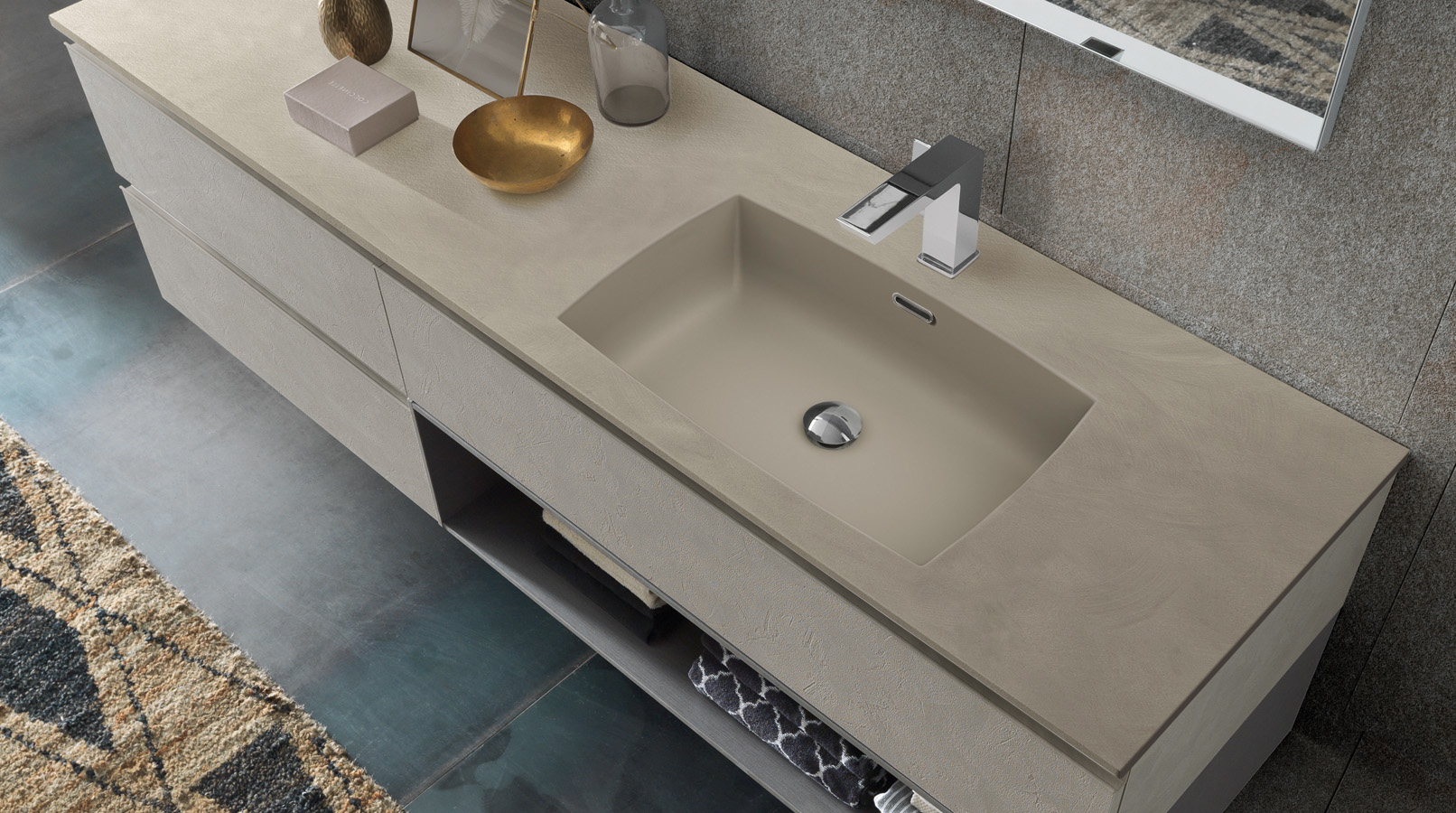 Urban Solid-Surface Bathroom Countertops | Hastings Bath