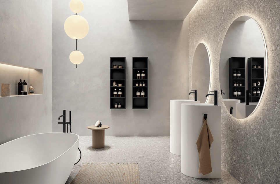 Axo | Modern Teardrop-Shaped Pedestal Sink | Hastings Bath Collection