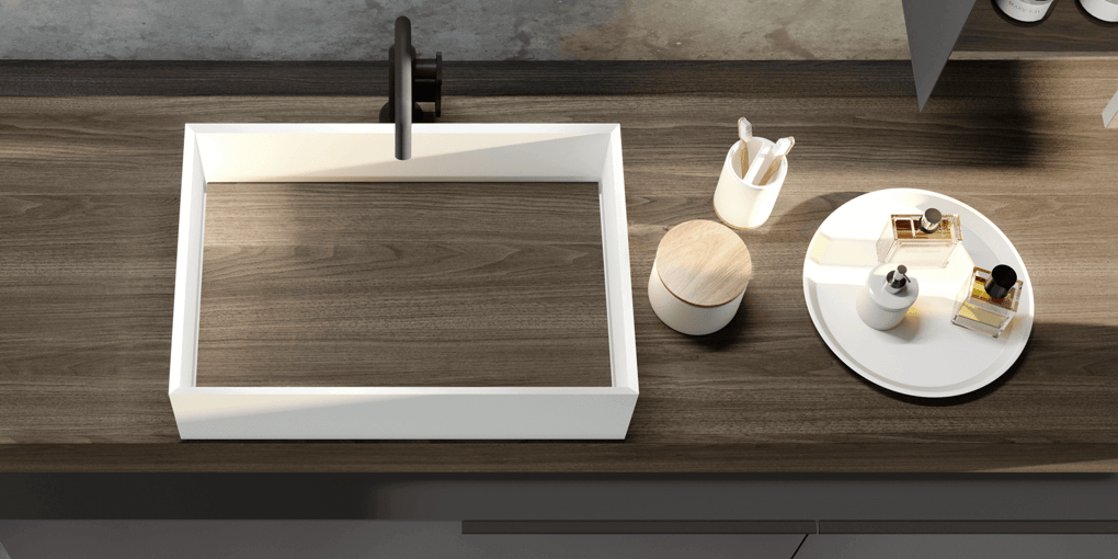 High Pressure Laminate (HPL) Countertops | Hastings Bath Collection