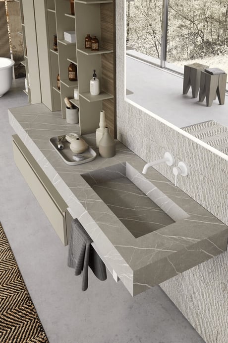High Pressure Laminate (HPL) Countertops | Hastings Bath Collection
