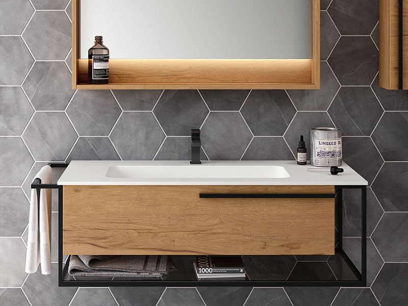 Metal Frame Bathroom Vanity | Underground Collection at Hastings Bath