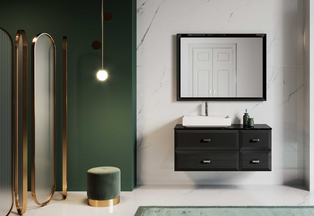 Mako | Luxury Bathroom Vanity with Drawers | Hastings Bath Collection